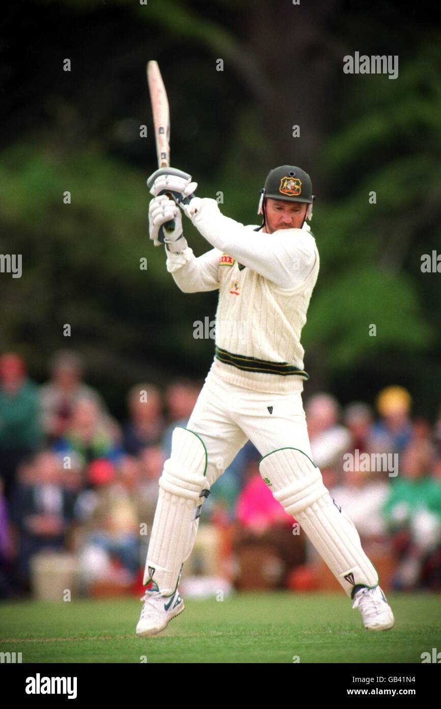 CRICKET. ALAN BORDER AUSTRALIA BATTING Stock Photo - Alamy
