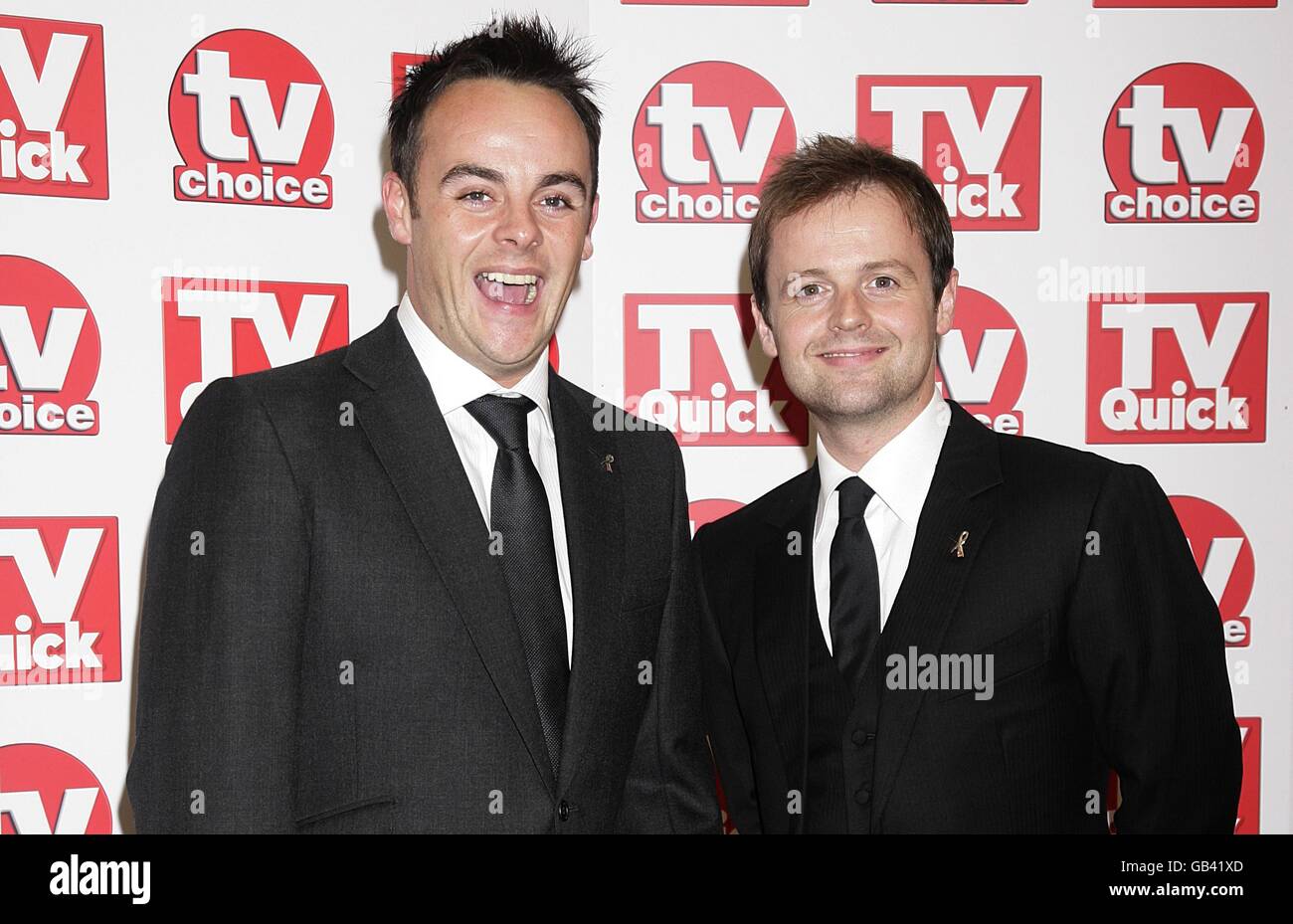 Anthony McPartlin (left) and Declan Donnelly arrive for the TV Quick ...