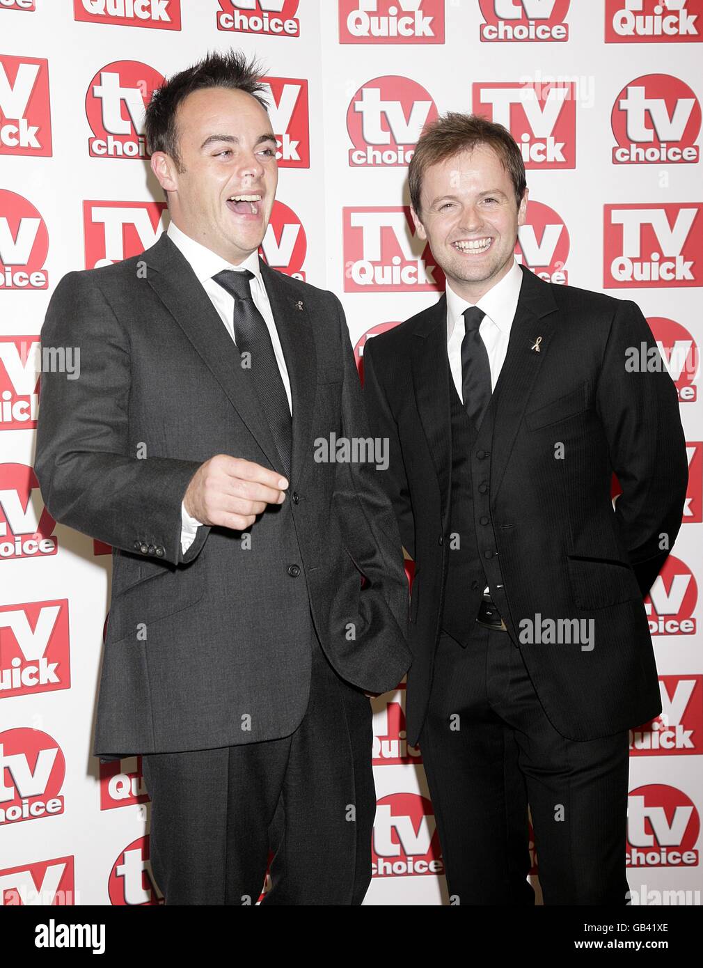 Anthony McPartlin (left) and Declan Donnelly arrive for the TV Quick ...