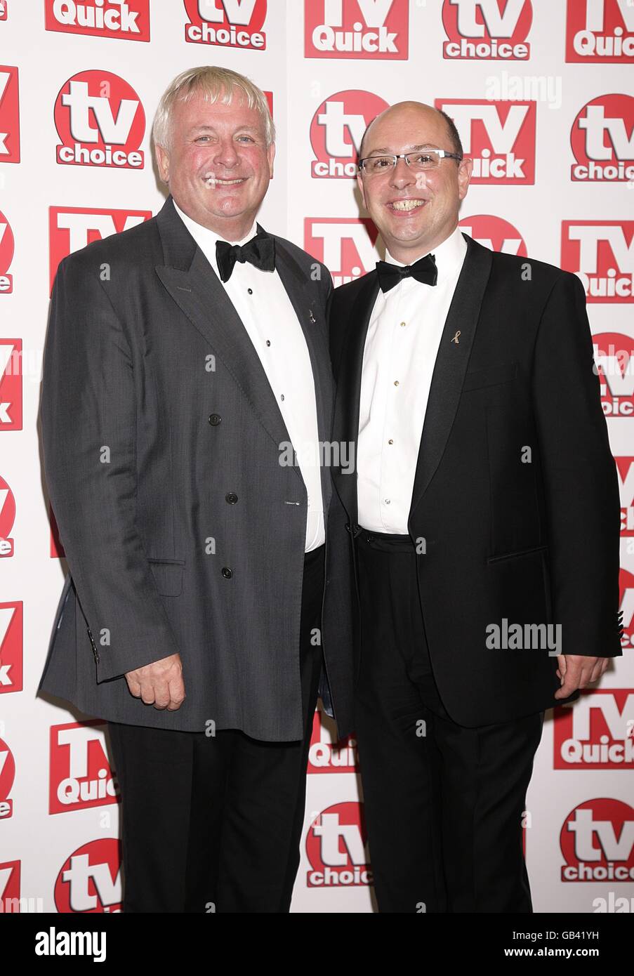 Christopher Biggins and Neil Sinclair (right) arrive for the TV Quick and TV Choice awards 2008 ...