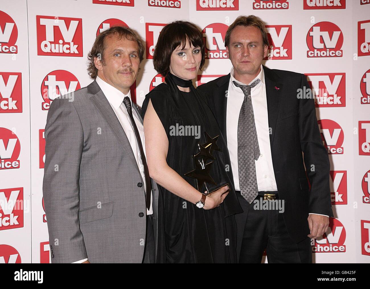 Dean Andrews, Keeley Hawes and Philip Glenister with the award for Best ...