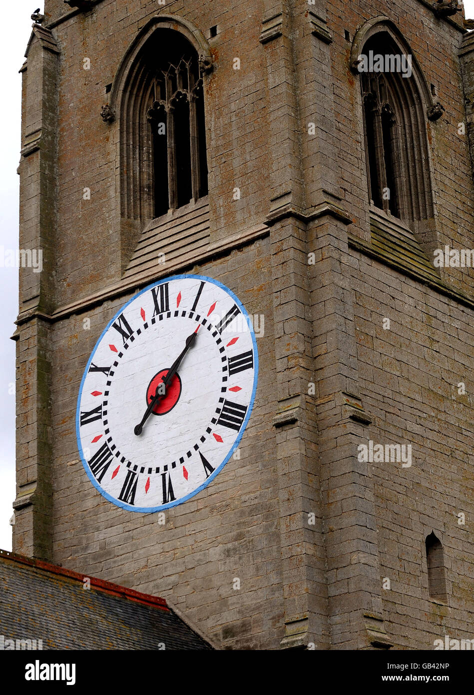 One handed clock at the parish church of st michael hi-res stock ...