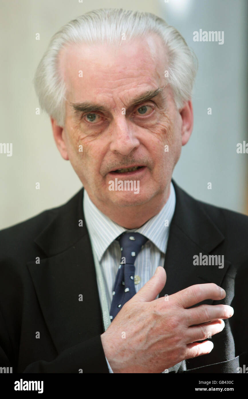 Professor Hugh Pennington at the Scottish Parliament, in Edinburgh, to ...