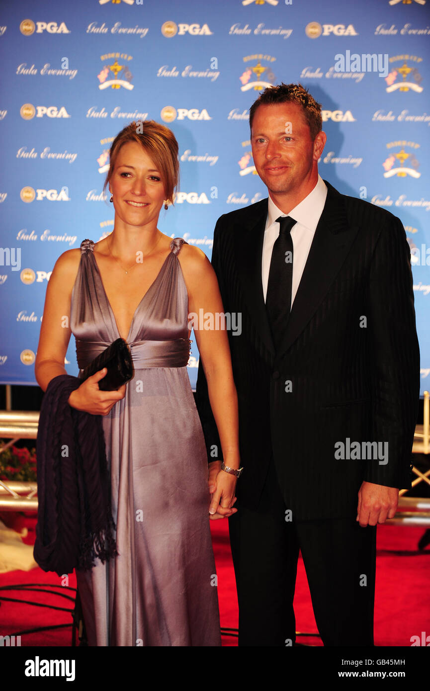 Soren Hansen and his partner Anne Haghfelt arrive for the Ryder Cup ...