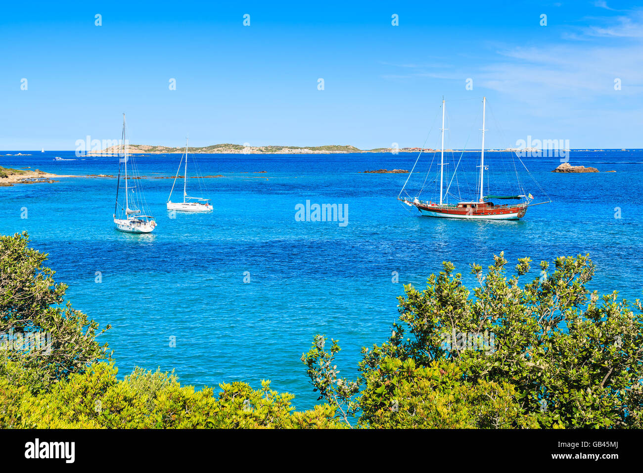 Boats sailing on mediterranean sea hi-res stock photography and images ...