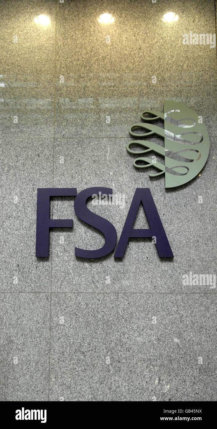 A generic stock photo of the front of the Financial Services Authority ...