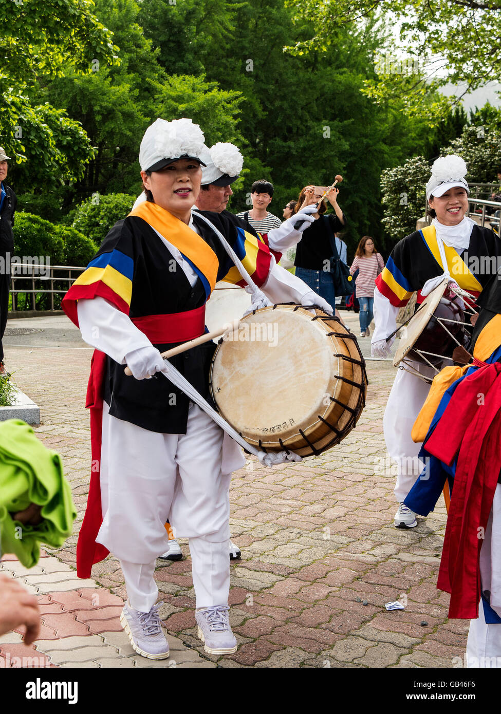 folklore in Yongdusan park, Busan, province Gyeongsangnam-do, South ...