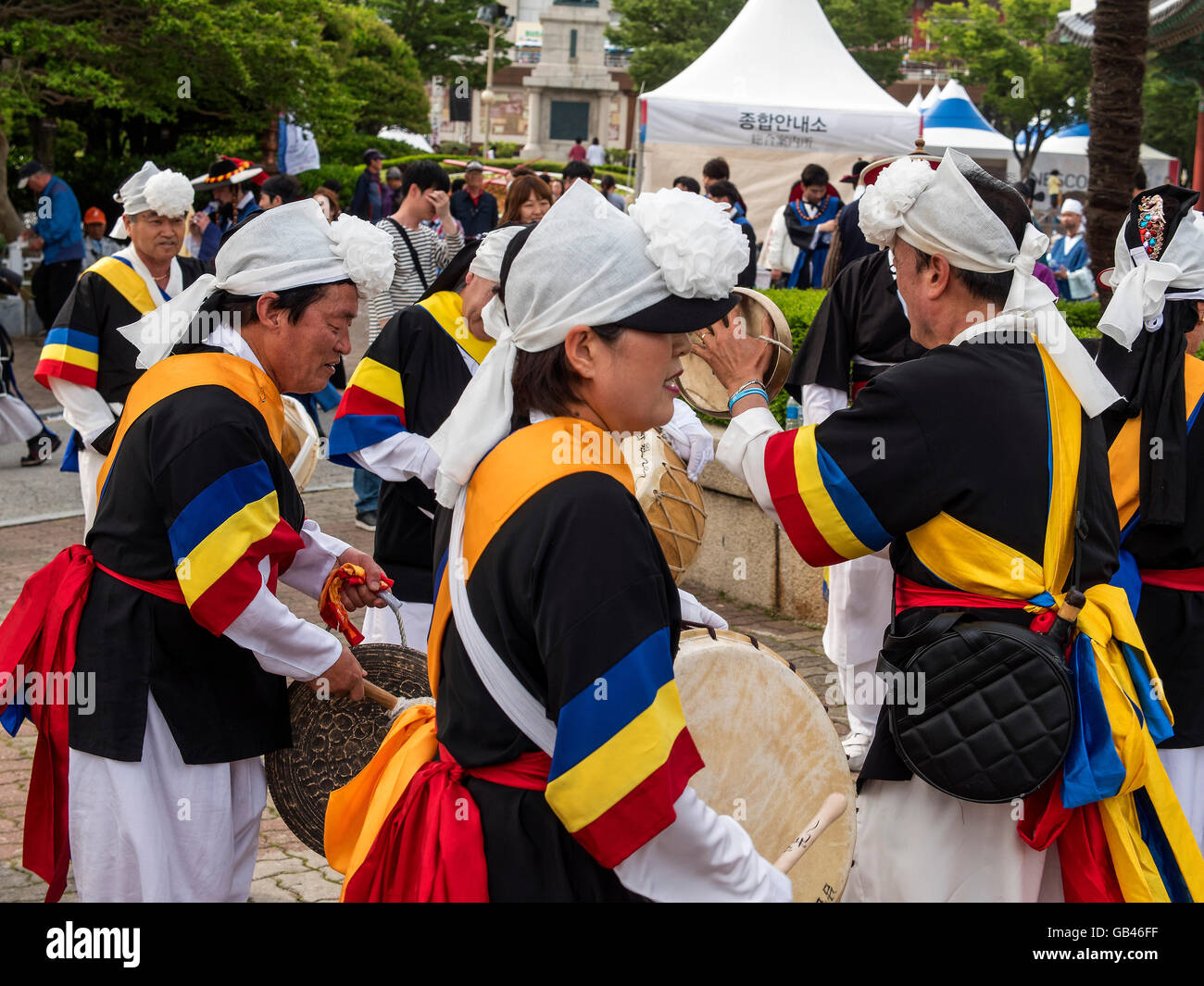 folklore in Yongdusan park, Busan, province Gyeongsangnam-do, South ...
