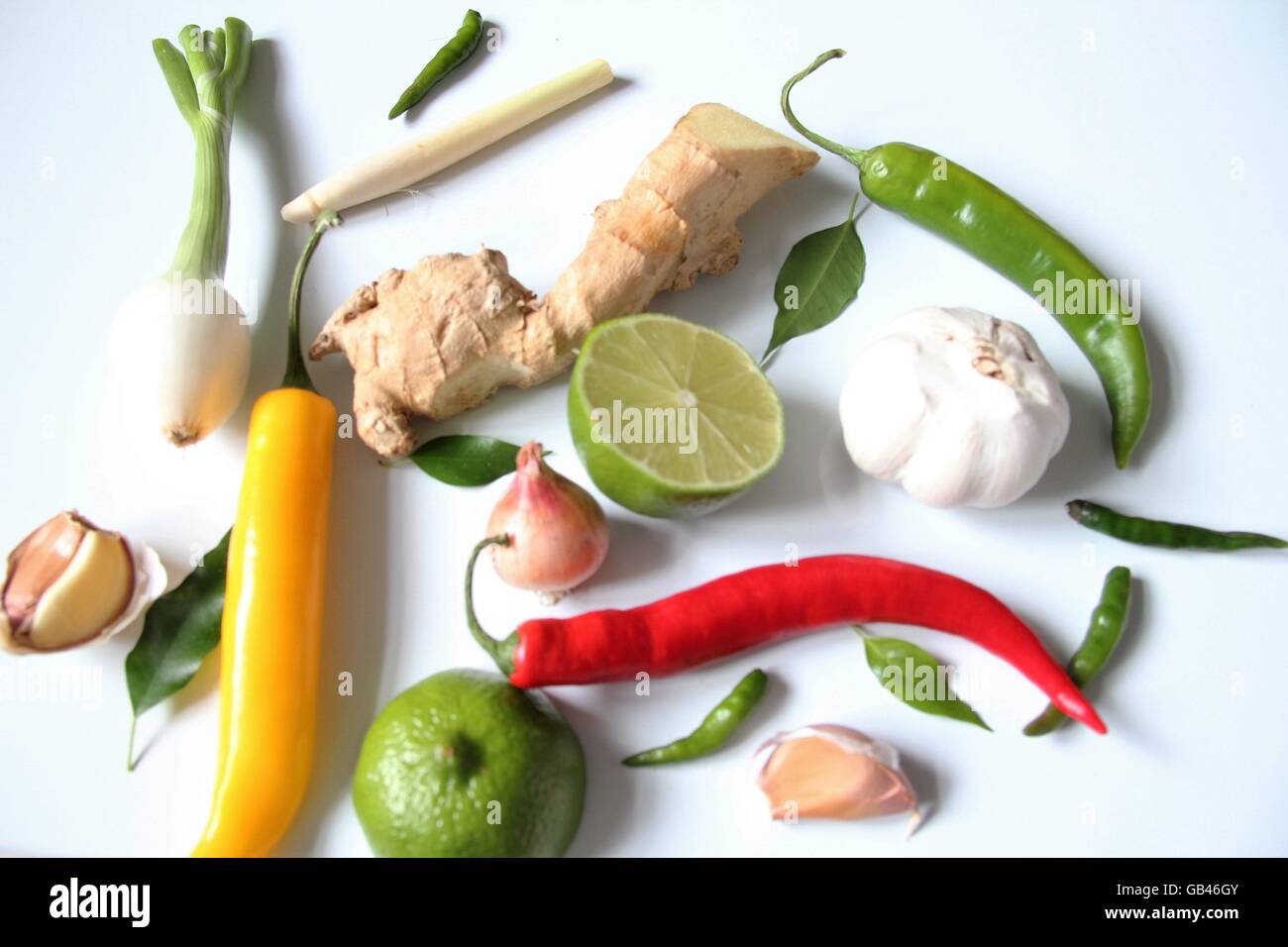 Beautiful fresh Thai Spices Stock Photo - Alamy