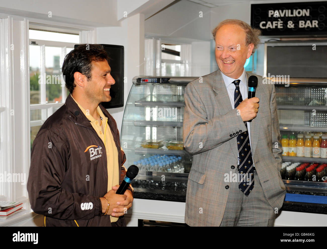 Surrey's Mark Ramprakash and chairman David Stewart at the opening of ...