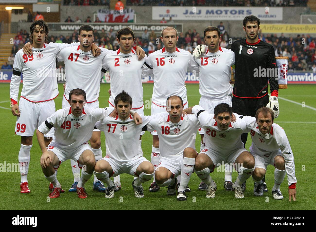 Georgia team group line up before match hi-res stock photography and ...