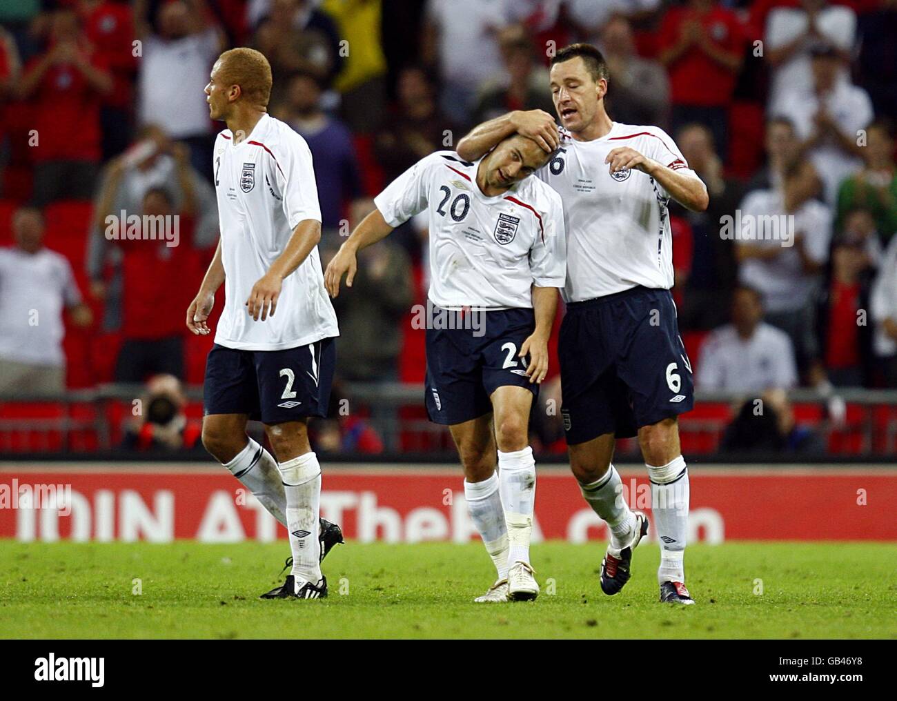 Englands joe cole centre celebrates scoring fourth goal game hi-res ...