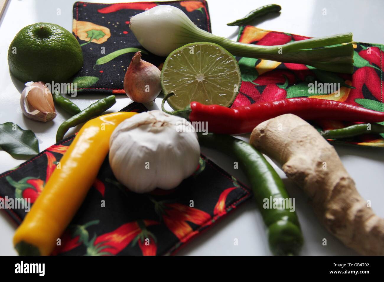 Beautiful fresh Thai Spices Stock Photo - Alamy