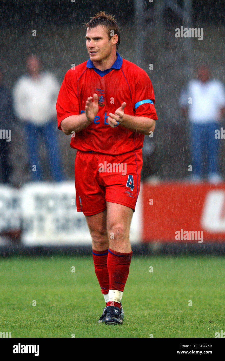 Soccer friendly leek town v macclesfield town hi-res stock photography ...