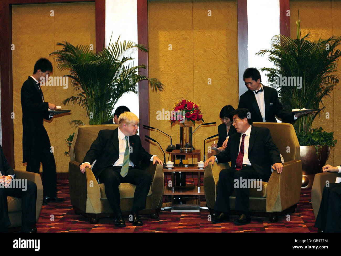 Mayor of London Boris Johnson meets the Mayor of Beijing Guo Jiniong in ...