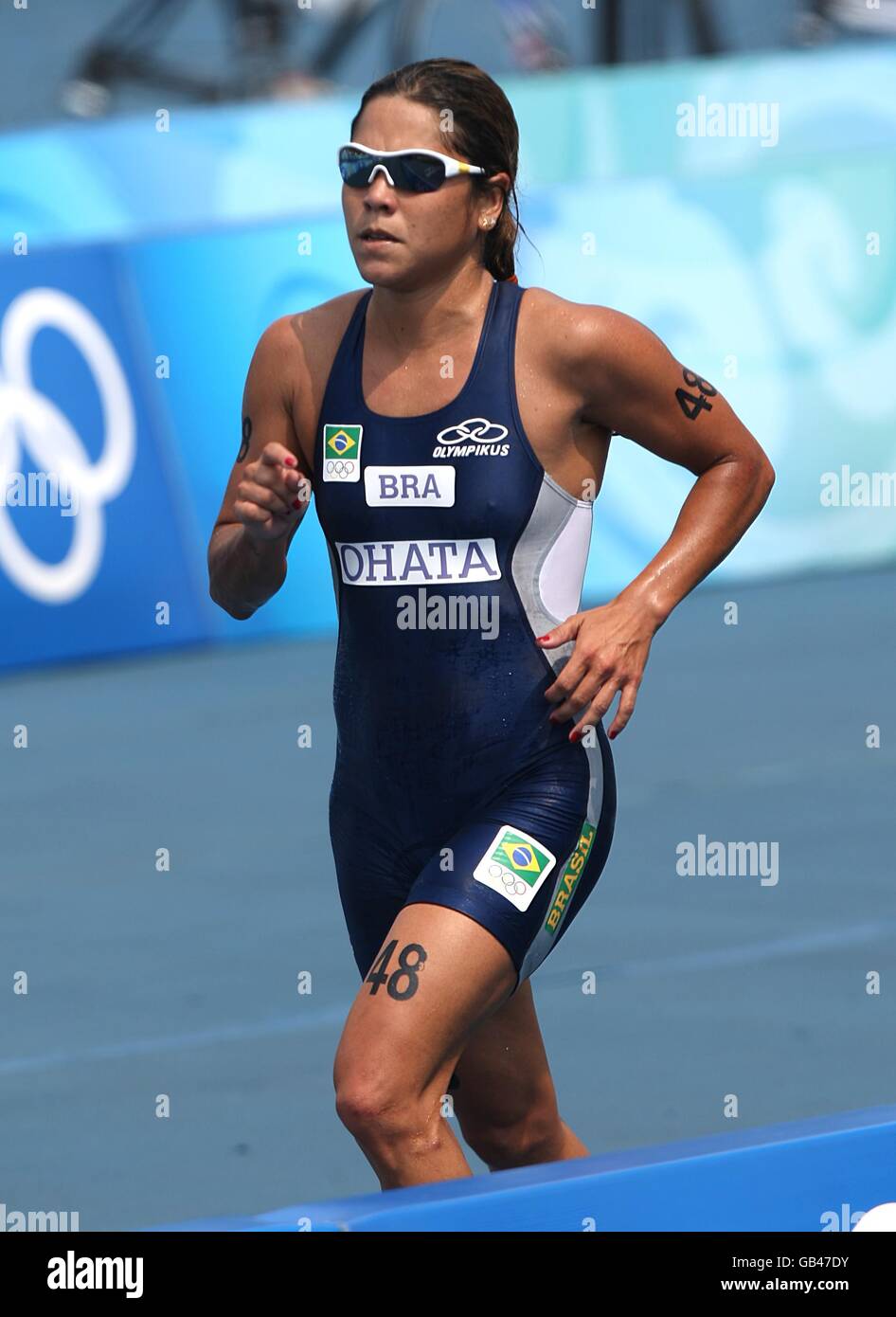 Brazil's Mariana Ohata takes part in the running stage of the Women's ...