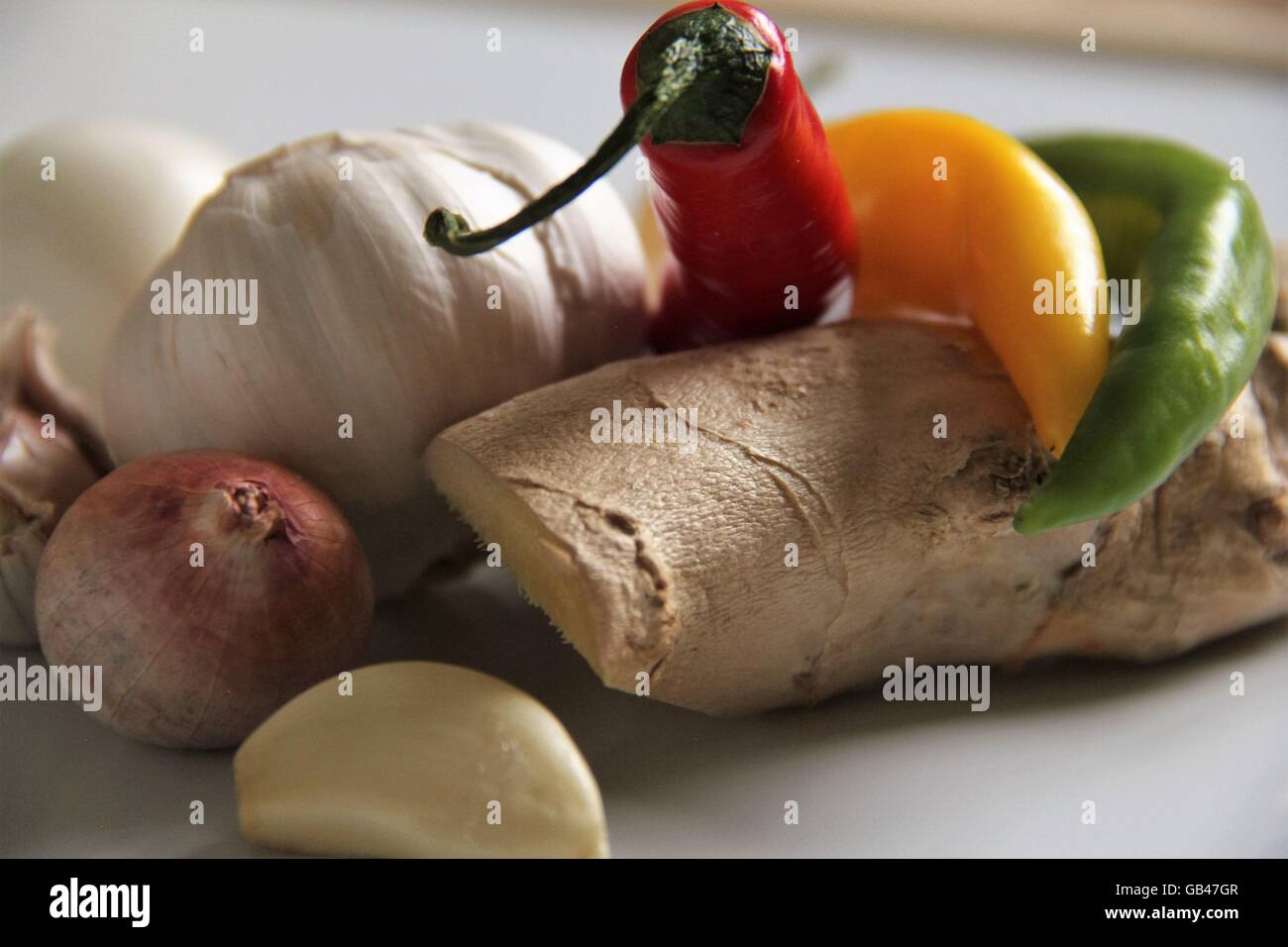Fresh spicy Asian ingredients Stock Photo - Alamy