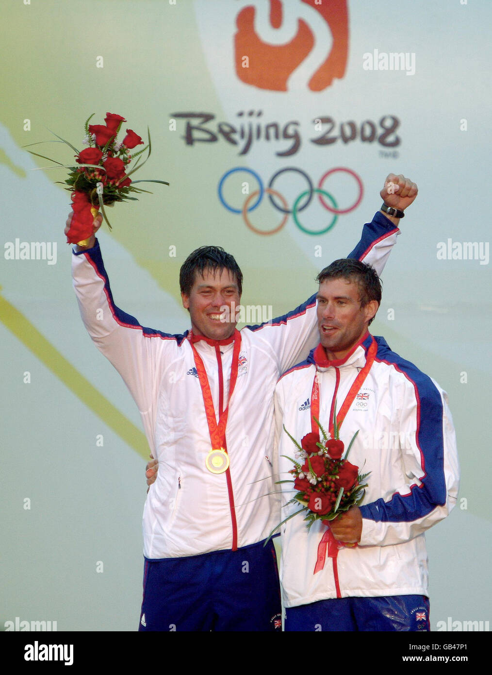 Olympics 2008, winners podium hi-res stock photography and images - Alamy
