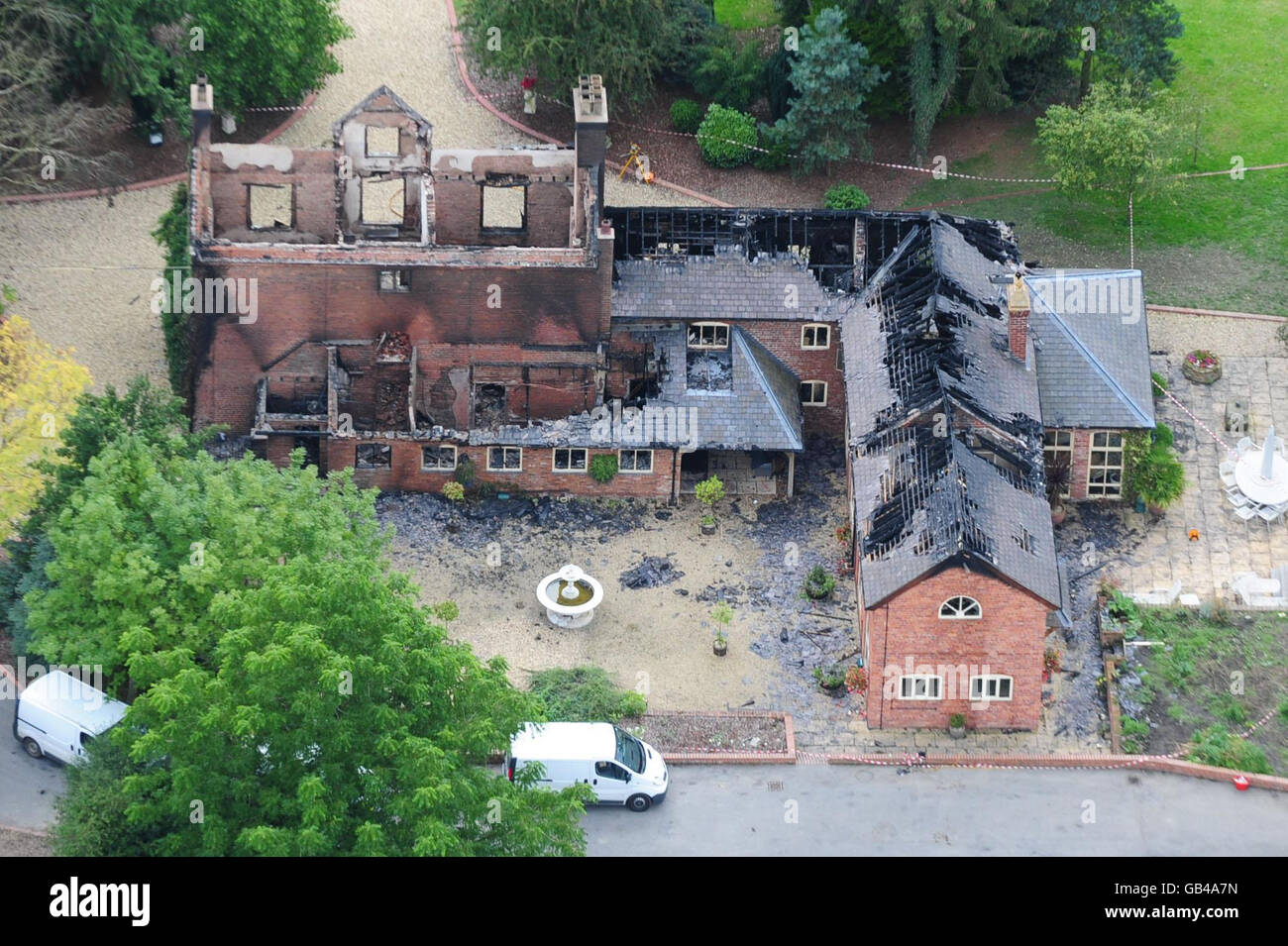 Country estate fire Stock Photo - Alamy