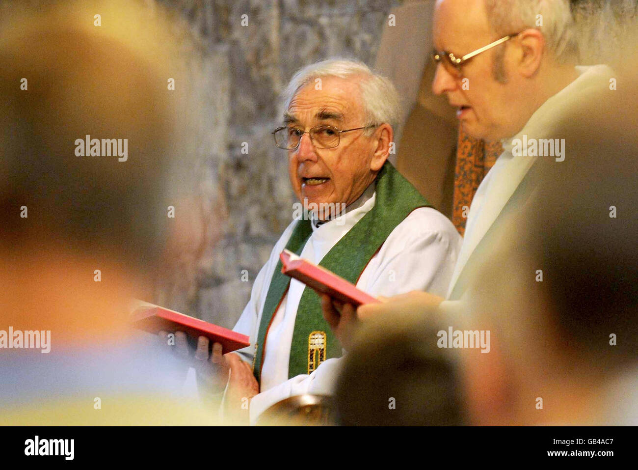 Rev David Prebendary Austerberry during a Church service for the Foster ...