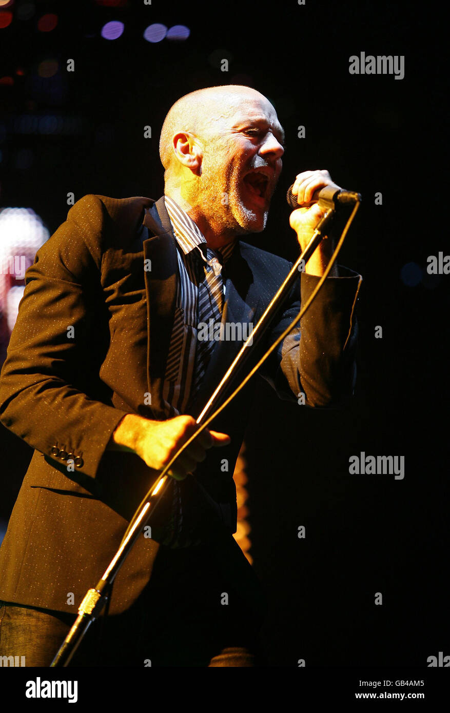 Michael stipe of rem performs at twickenham rugby stadium hi-res stock ...