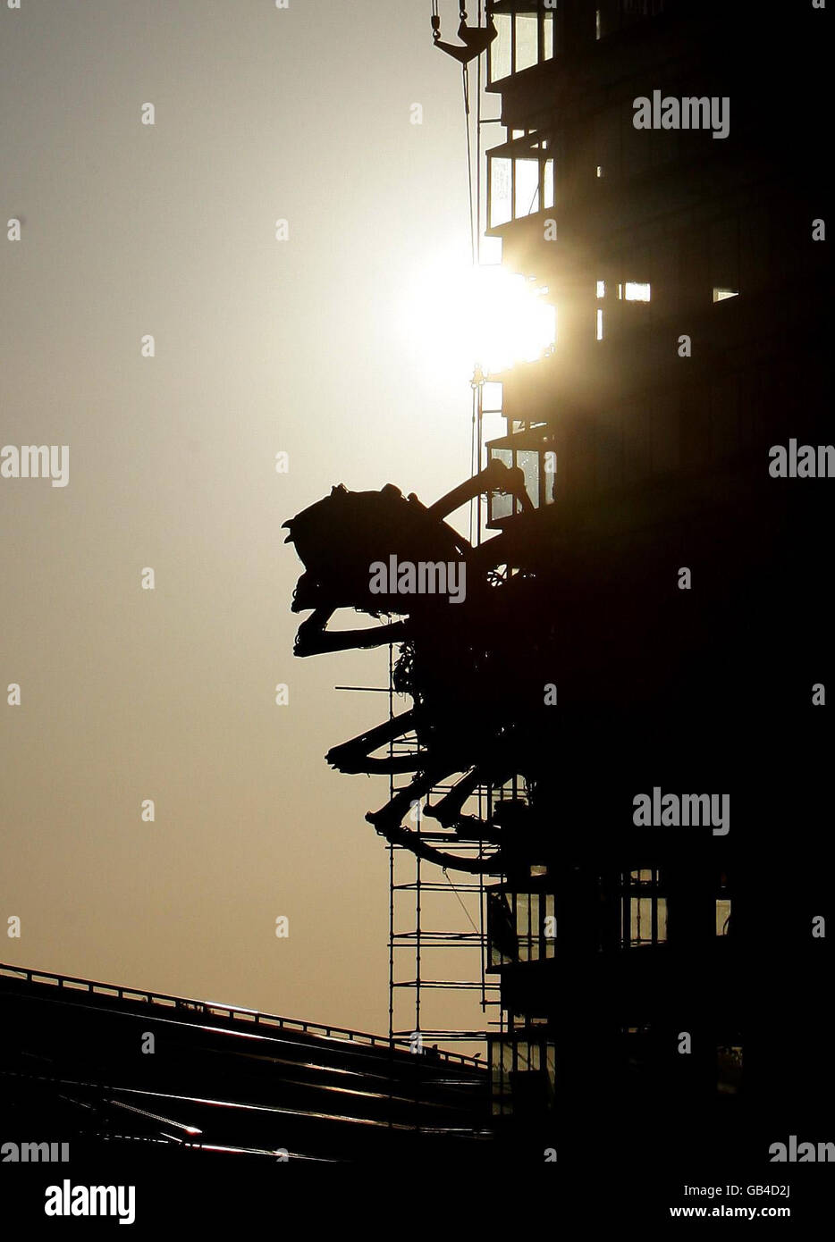 Giant spider hangs side concourse tower in liverpool mechanical spider ...