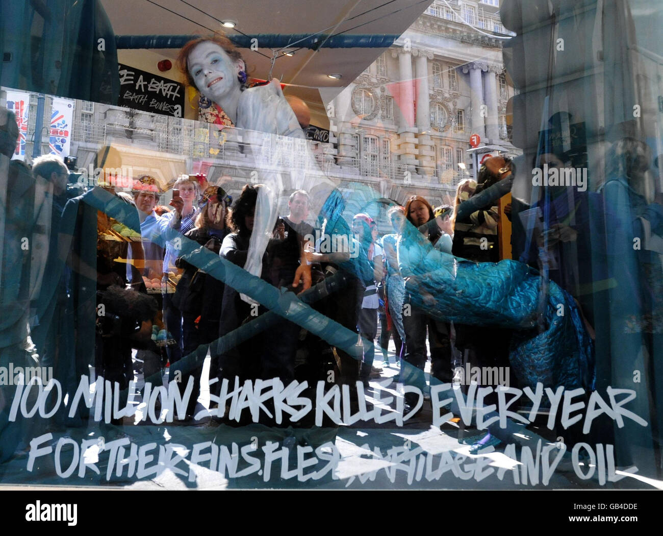 NOTE CONTENT. Performance artist Alice Newstead is suspended from a ...