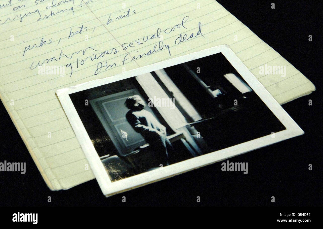 A section of jim morrisons last notebook hi-res stock photography and ...