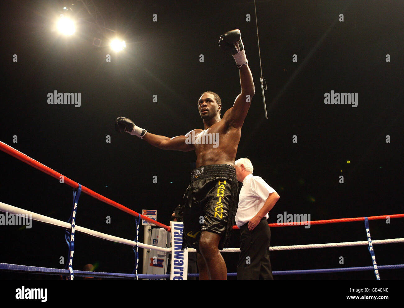 Audley harrison celebrates hi-res stock photography and images - Alamy
