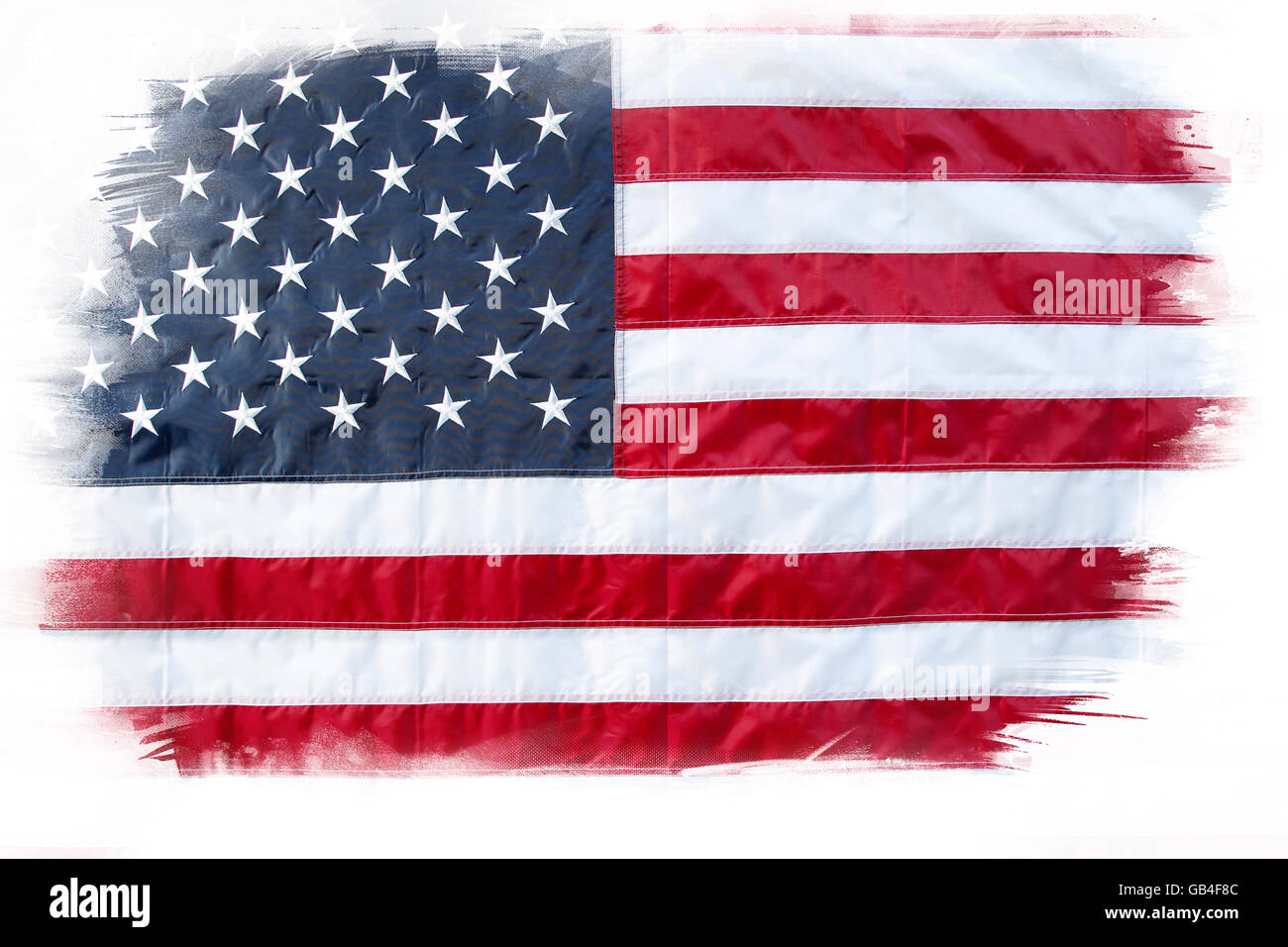 American flag on plain background Stock Photo - Alamy