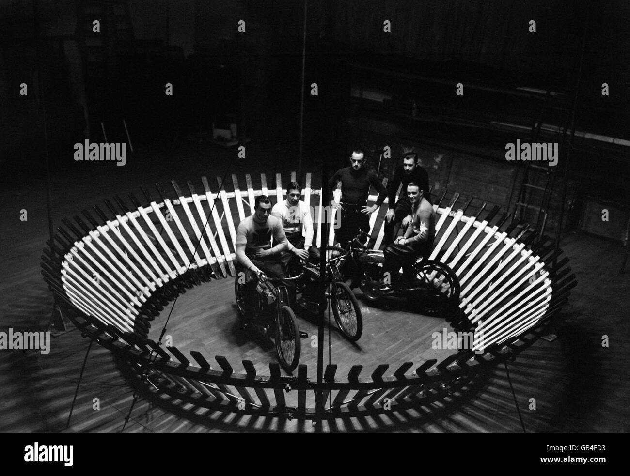 Wheel of death and circus Black and White Stock Photos & Images - Alamy