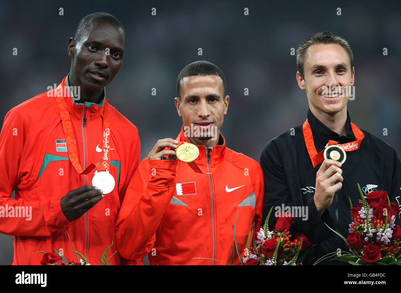 Bahrains rashid ramzi with his gold medal centre hi-res stock ...