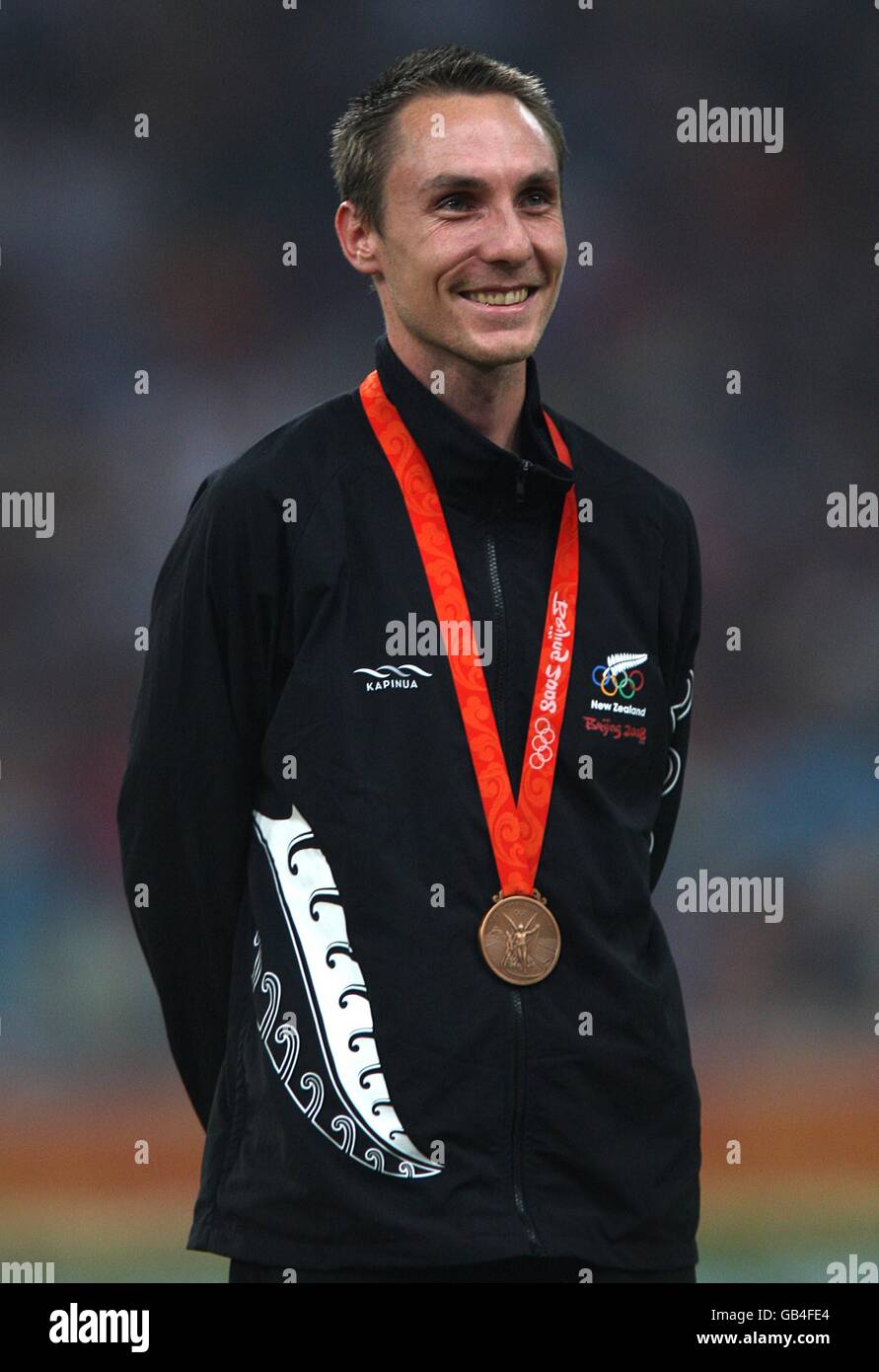 New Zealand's Nicholas Willis after winning the bronze medal in the Men ...