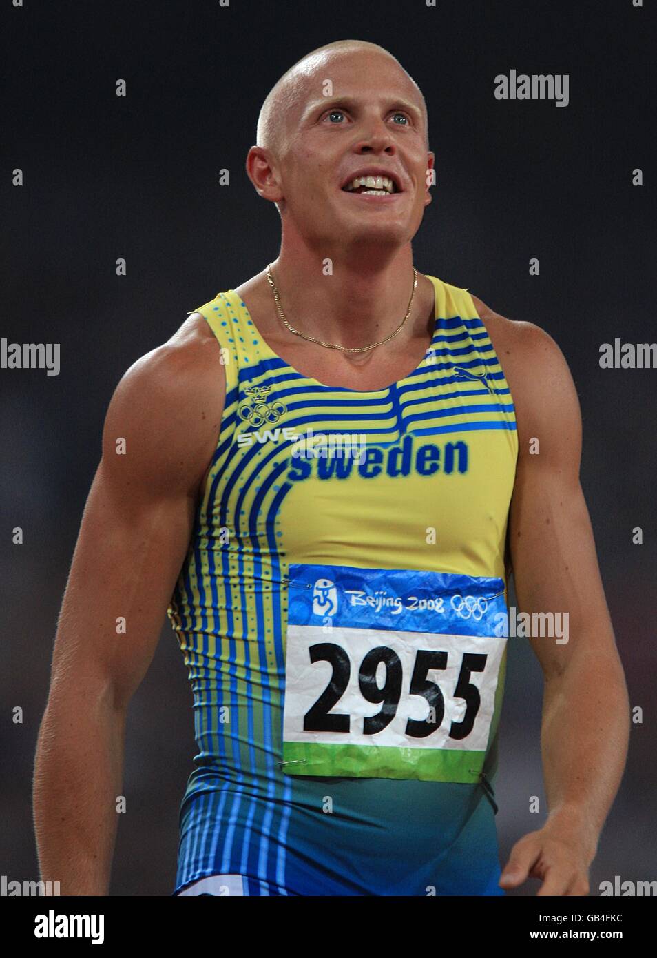 Sweden's Johan Wissman during the 400m heats at the National Stadium in ...