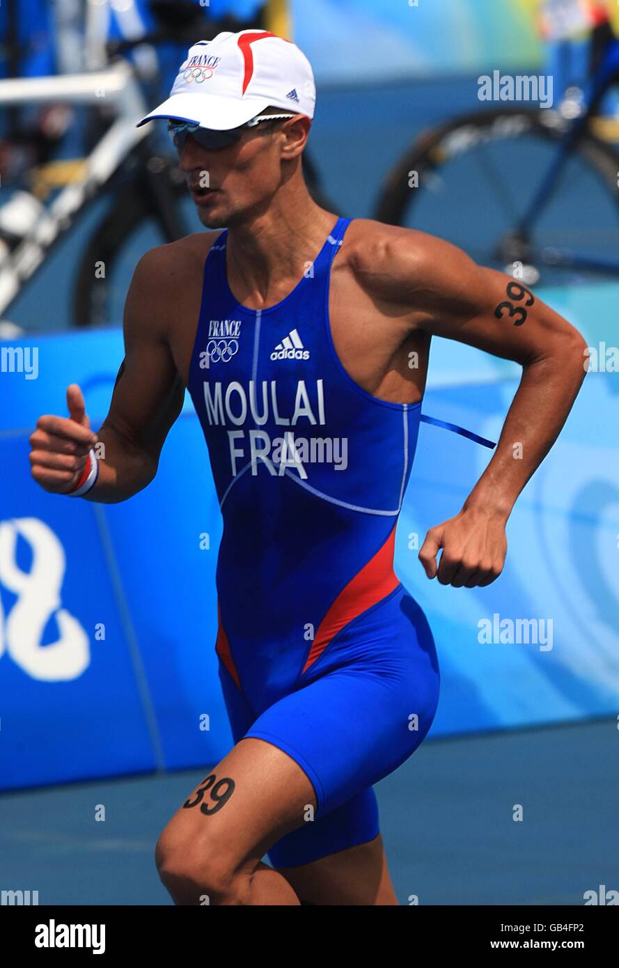 France's Tony Moulai during the Men's Triathlon at the Triathlon Venue ...