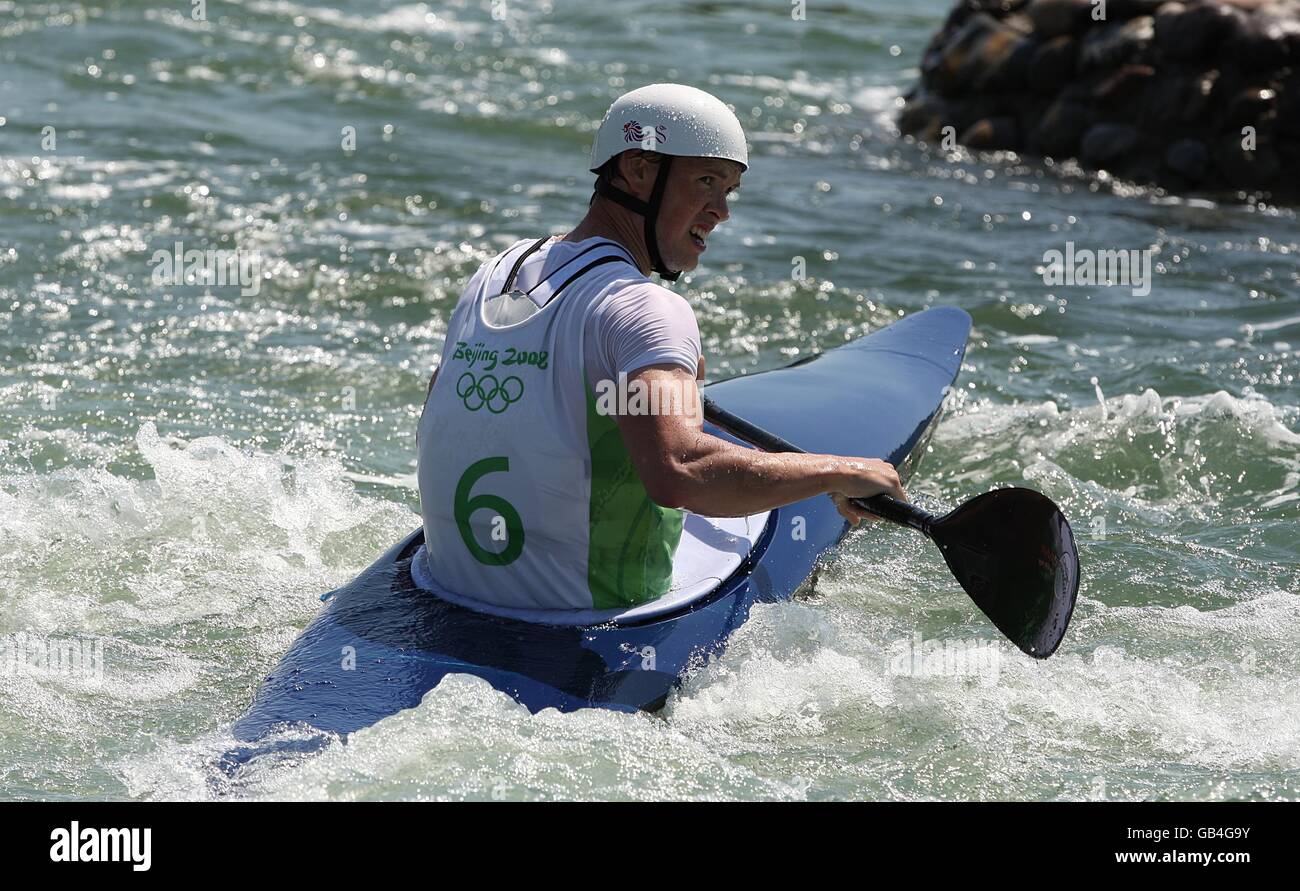 Germany''s C1 Class Canoeist Jan Benzien, following a practice run at ...
