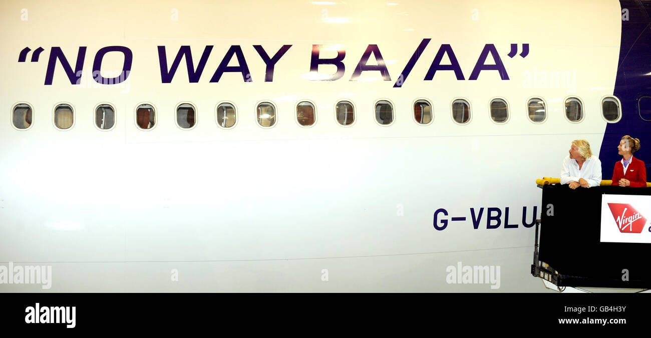Richard Branson unveils Virgin Atlantic's No Way BA/AA campaign, in ...