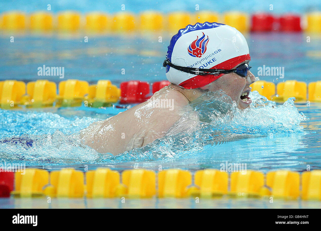 Great Britain's Gareth Duke winning silver in the SB5 100M Men's ...
