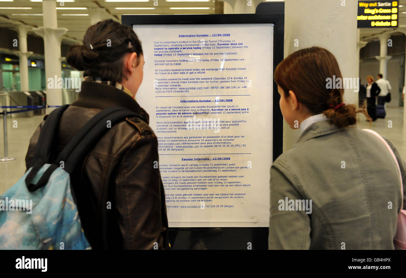 Channel Tunnel Fire Stock Photo - Alamy