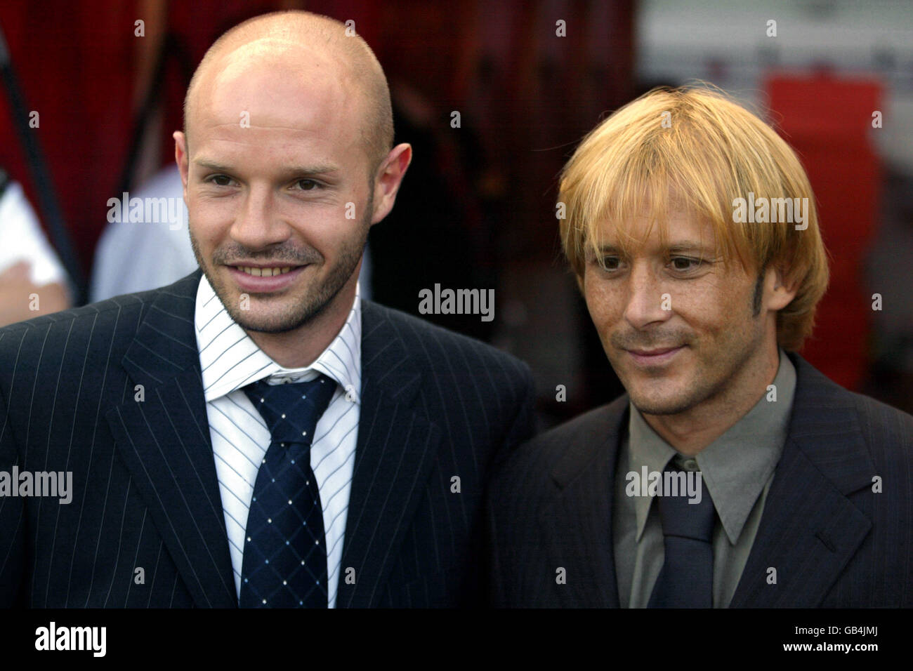 (L-R) Middlesbrough's on loan players Danny Mills and Gaizka Mendieta ...
