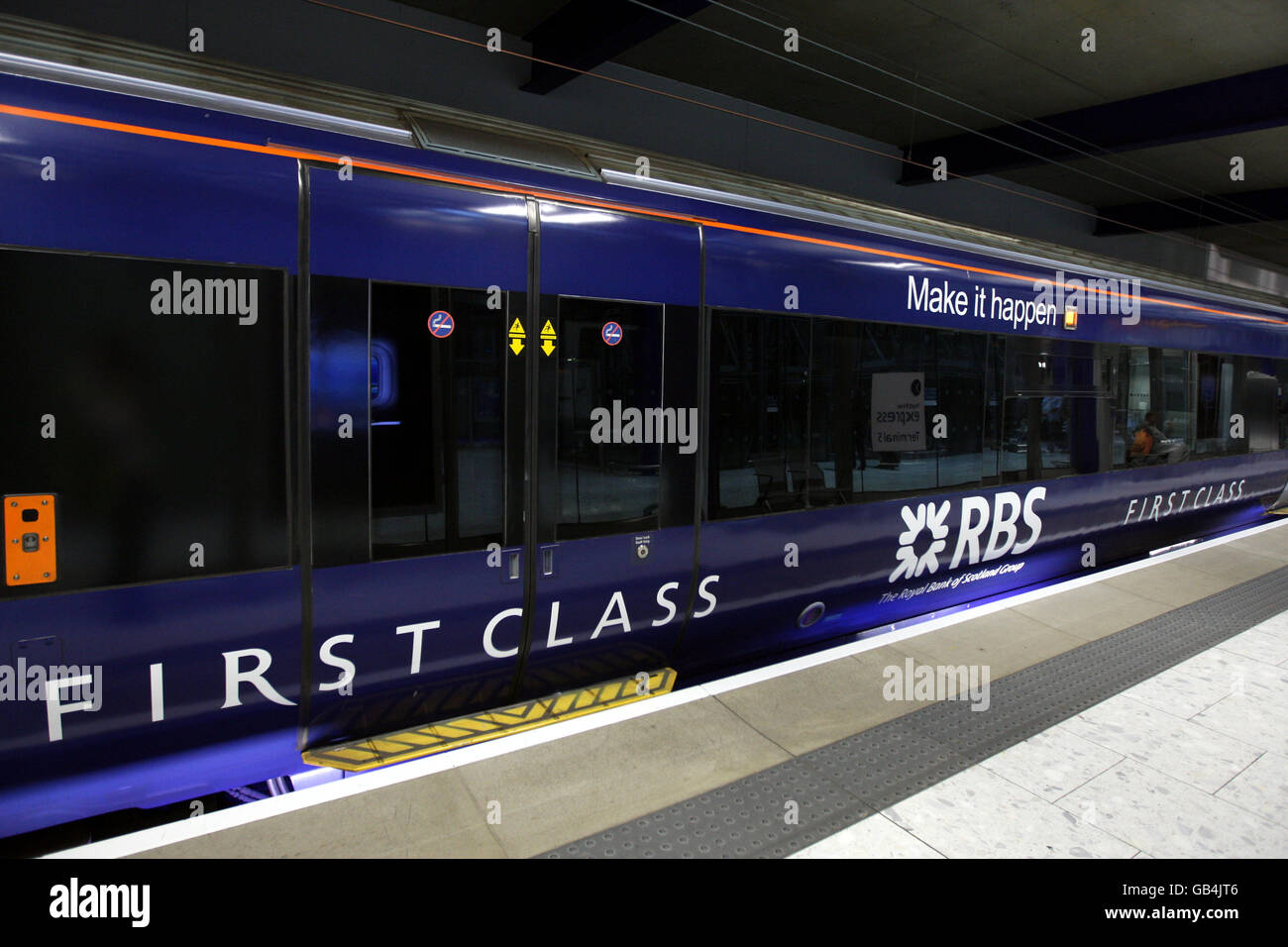 A generic photograph of the first class coach on the Heathrow Express ...