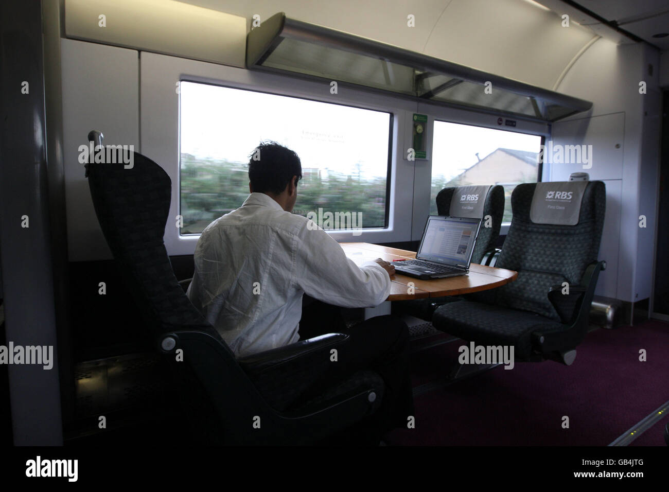 A generic photograph of the first class coach on the Heathrow Express ...