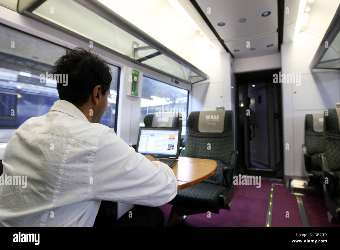A generic photograph of the first class coach on the Heathrow Express ...