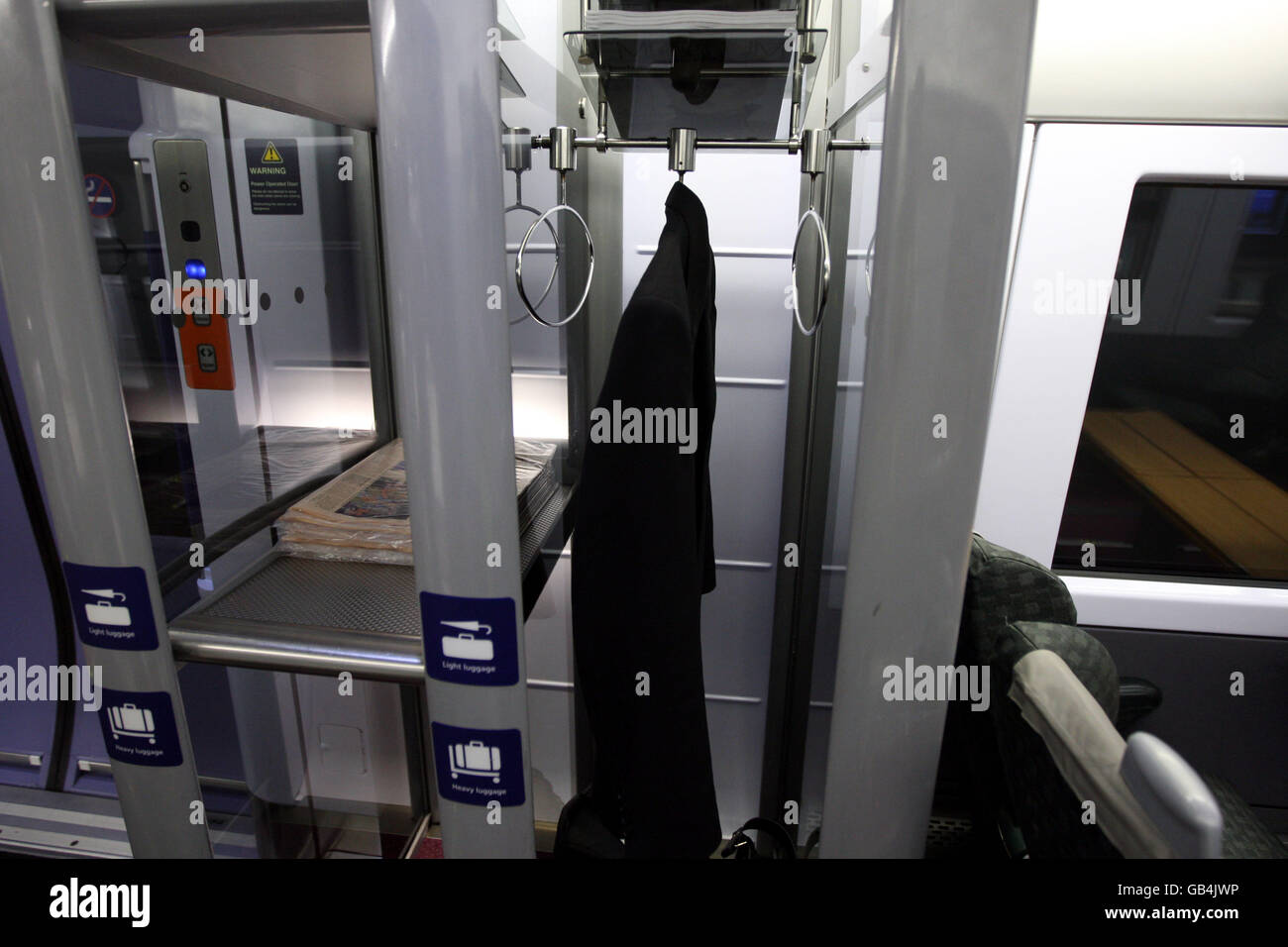 A generic photograph of the first class coach on the Heathrow Express ...