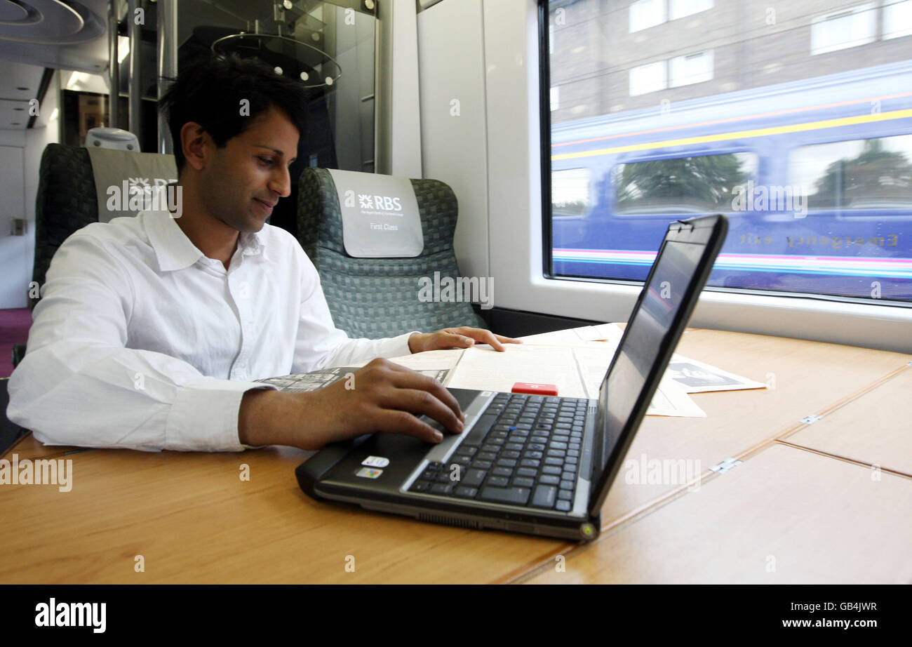 A generic photograph of the first class coach on the Heathrow Express ...