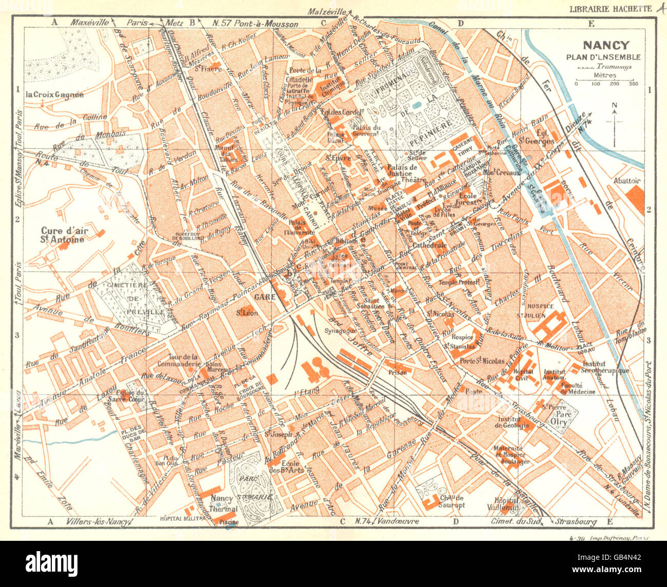 Nancy map hi-res stock photography and images - Alamy