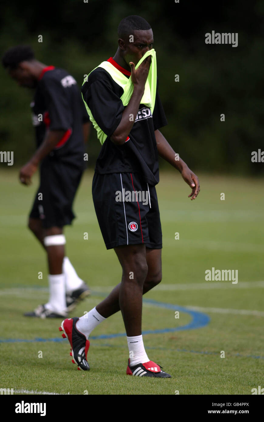 Charlton Athletic's Carlton Cole on loan from Chelsea wipes the sweat ...