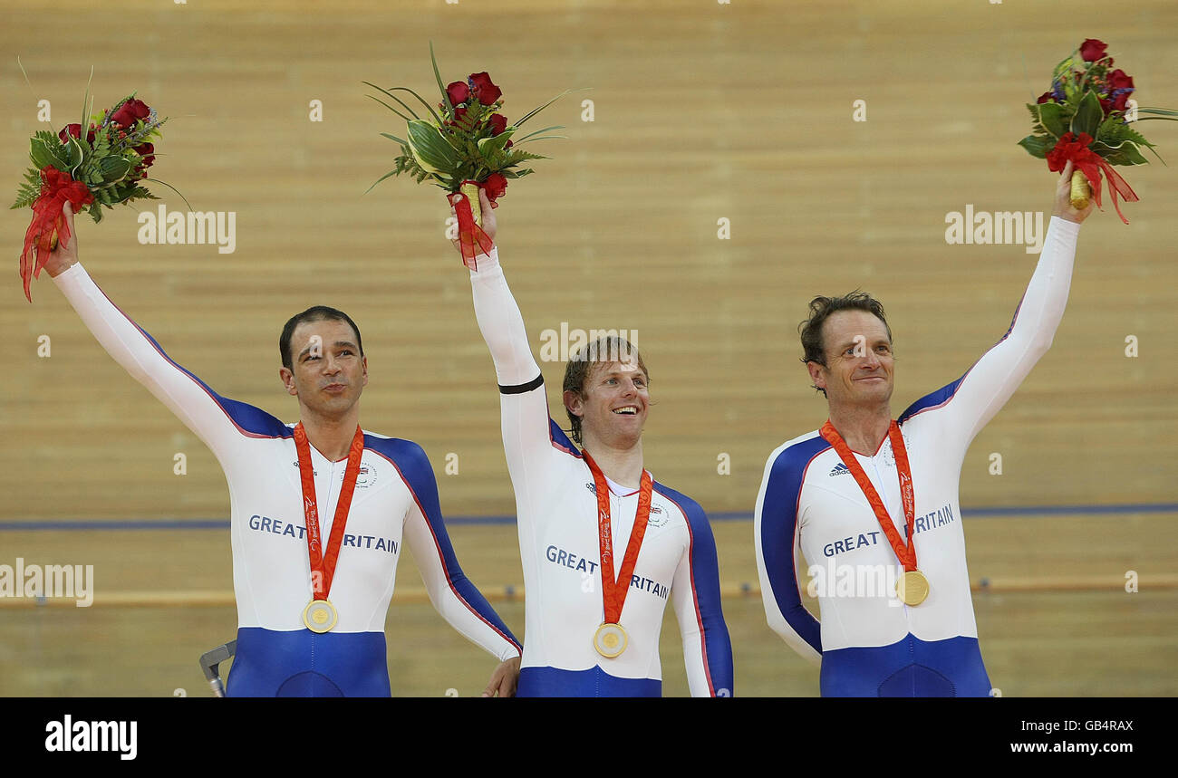 Great Britain's Darren Kenny, Jody Cundy and Mark Bristow celebrate ...