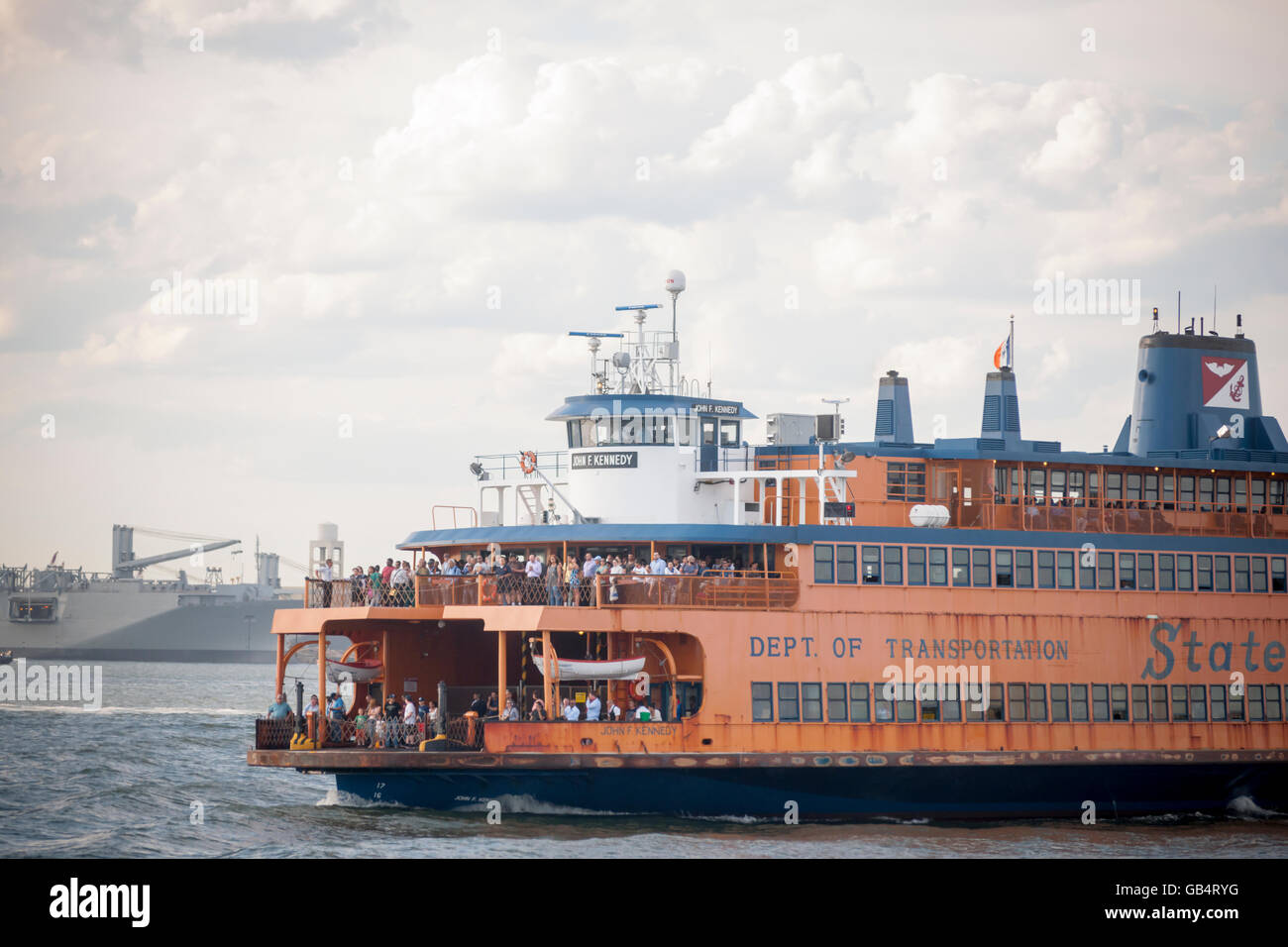 The Staten Island Ferry on its way to it's St. George Terminal in New ...