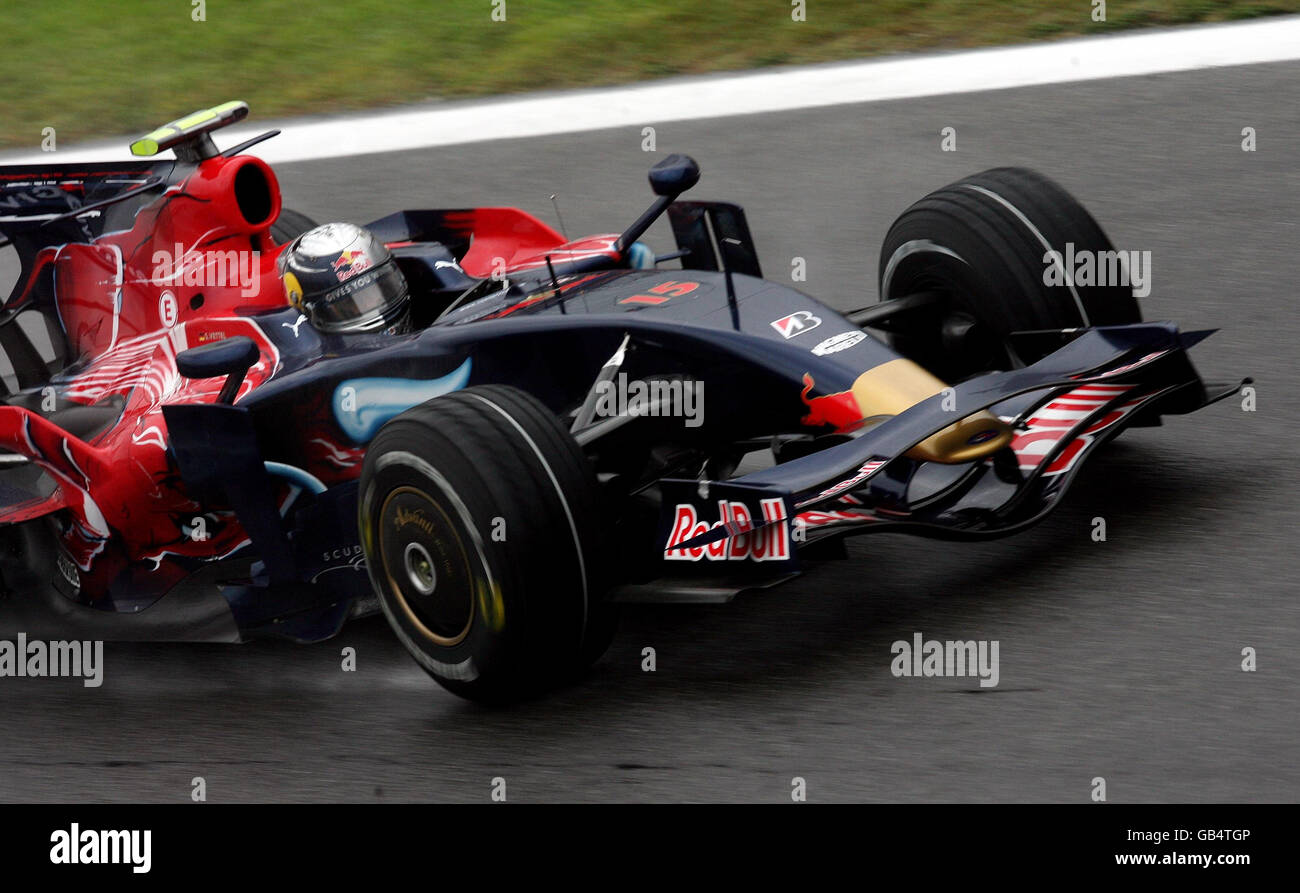 Scuderia Toro Rosso driver Sebastian Vettel goes round the Parabolica ...